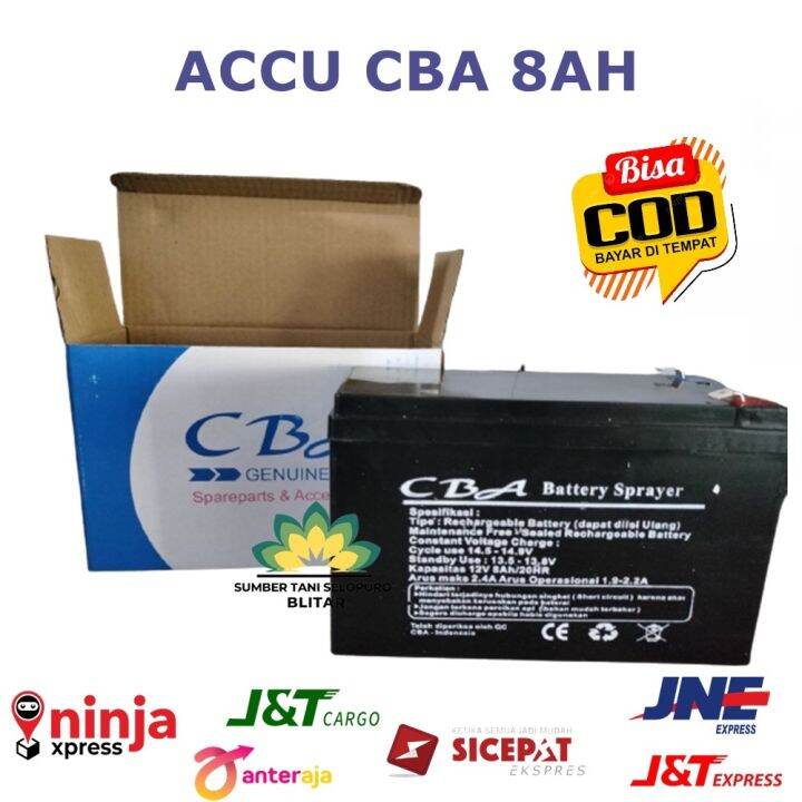 Aki kering Tangki Elektrik CBA 12V 8AH Original Accu Baterai Electric ...