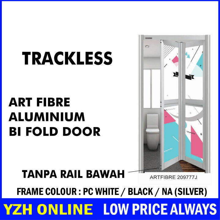 TRACKLESS BiFold Door / Pintu Aluminium Bi Fold tanpa rail bawah Custom ...