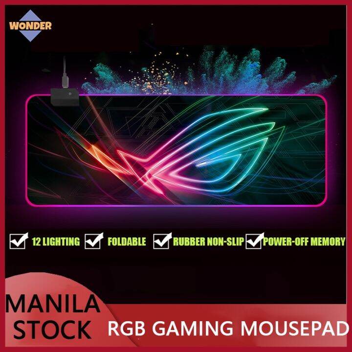 ROG RGB MousePad Soft Large RGB Gaming Mouse Pad Oversize Glowing Led ...