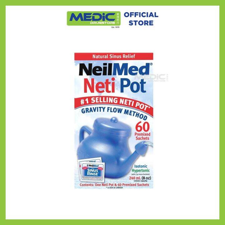 [Bundle of 2] NeilMed Nasaflo Neti Pot With 60s - By Medic Drugstore ...