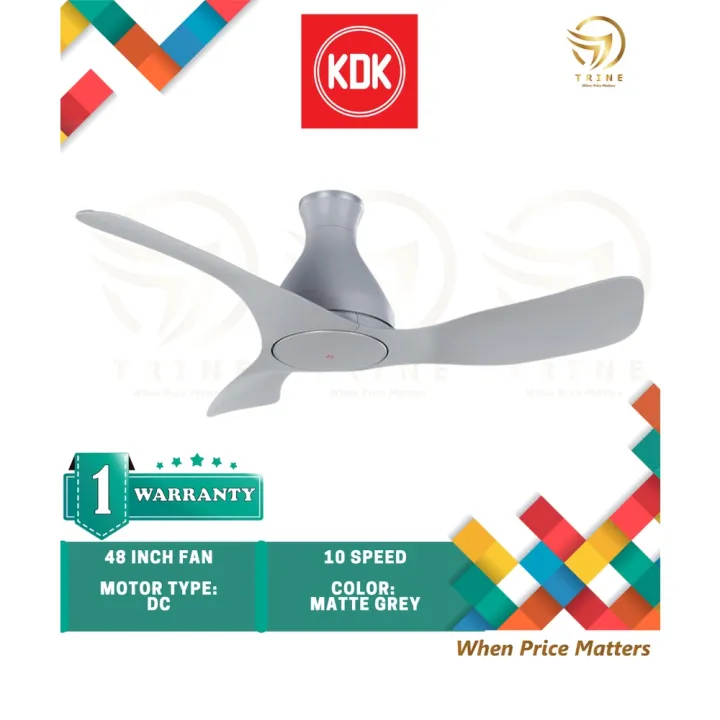 KDK K12YC 48” NODOKA JR REMOTE CONTROL CEILING FAN / KIPAS SILING ...