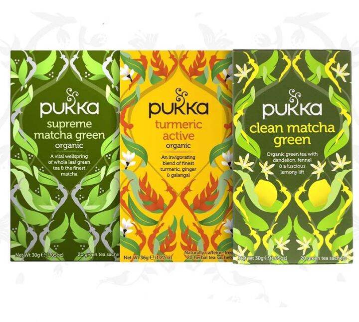 Pukka Herbs Organic Clean Matcha Green Tea or Premium Matcha Green Tea ...