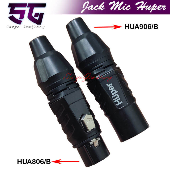 Jack Canon XLR HUPER Male Female Jak XLR Cewek Cowok 3 Pin Jek ...