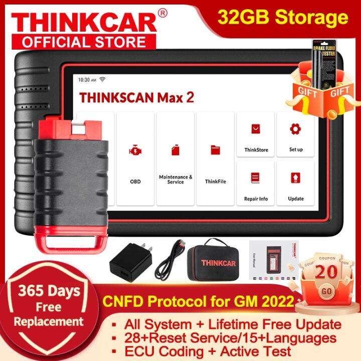 Thinkcar Thinktool Max 2 Automotive Scanner Professional Car Diagnostic ...