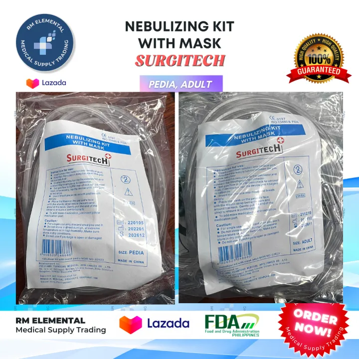 Surgitech Nebulizing Kit with Mask (Adult / Pedia) | Lazada PH