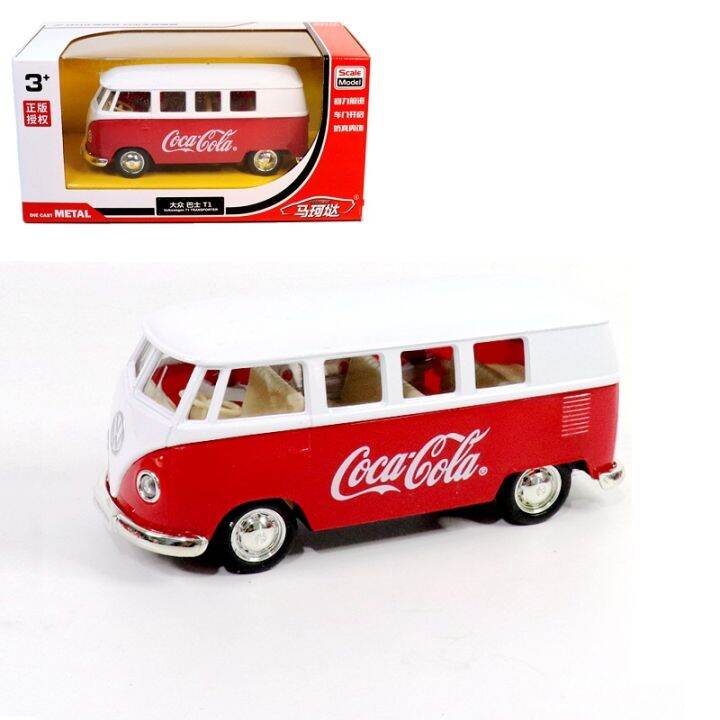 Coca-cola bus model Volkswagen T1 bus model alloy model | Lazada