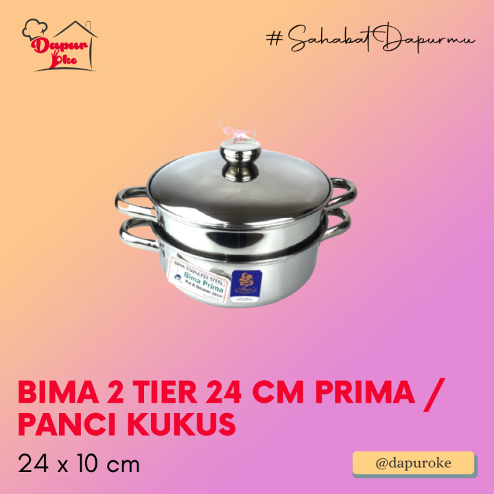 Bima 2 Tier 24 cm Prima / Panci Kukus / Steamer | Lazada Indonesia