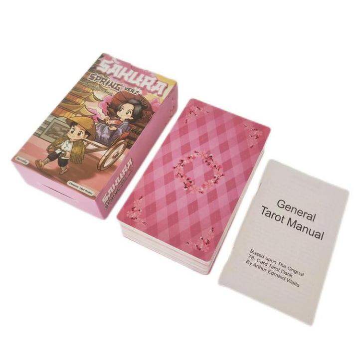Sakura Spring Tarot Cards Fate Divination Tarot Deck Party Playing ...