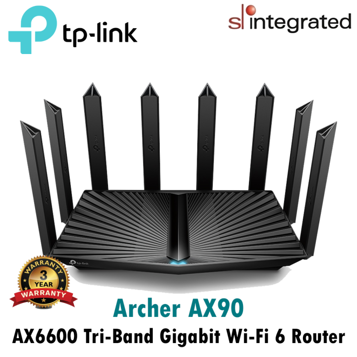TP-LINK ARCHER AX90 AX6600 TRI-BAND GIGABIT WI-FI 6 ROUTER | Lazada