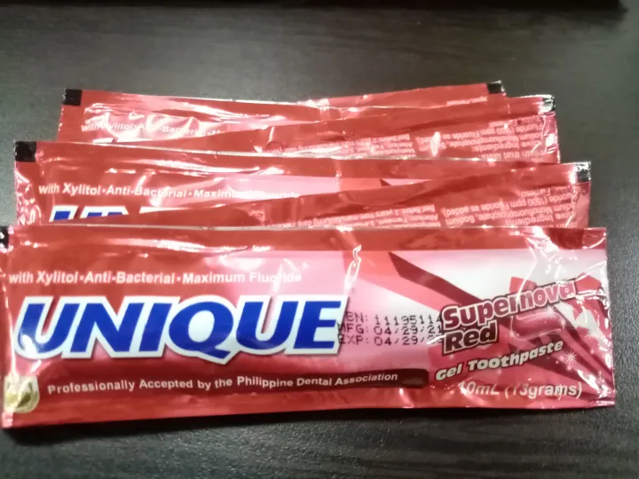 UNIQUE TOOTHPASTE SUPER NOVA RED 10ML (6pcs) | Lazada PH