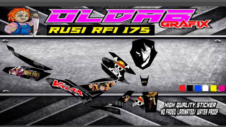 RUSI RFI 175 STICKER DECALS, FULL BODY DECALS, MATTE/GLOSS LAMINATED ...