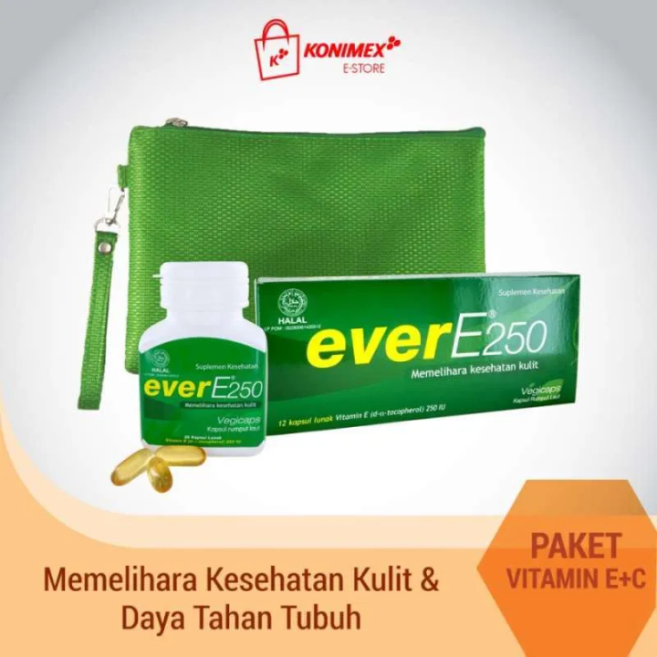 EverE250 Vitamin E Botol 30 + Doos 12 + Pouch | Lazada Indonesia