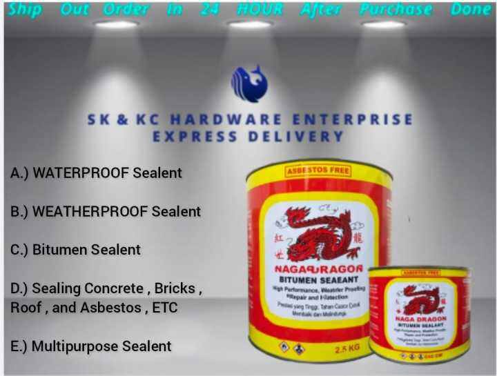 [ READY STOCK ] DIY WATERPROOF BITUMEN ( BLACK ) COMPOUND / BRAND NAGA ...