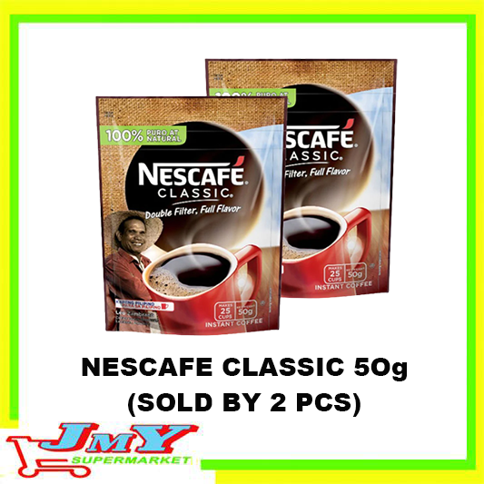 JMY NESCAFE CLASSIC INSTANT COFFEE 50G (BUNDLE BY 2) | Lazada PH