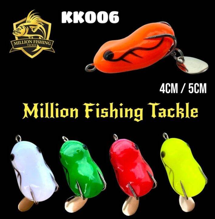 【KK006】Fire Soft Frog 4cm/5cm Jump Frog Lure Snakehead Killer Topwater ...