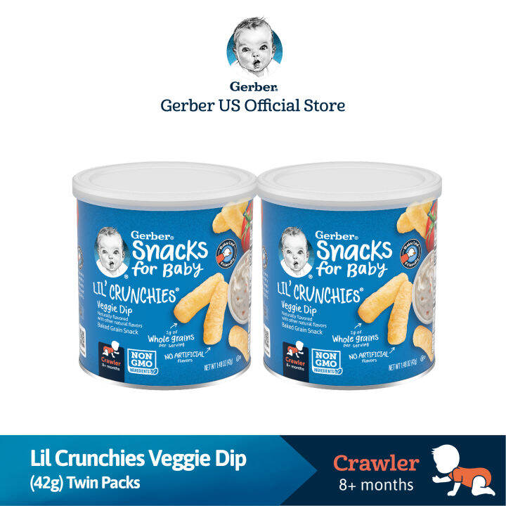 Gerber Lil Crunchies Veggie Dip 42g Twin Packs | Lazada PH