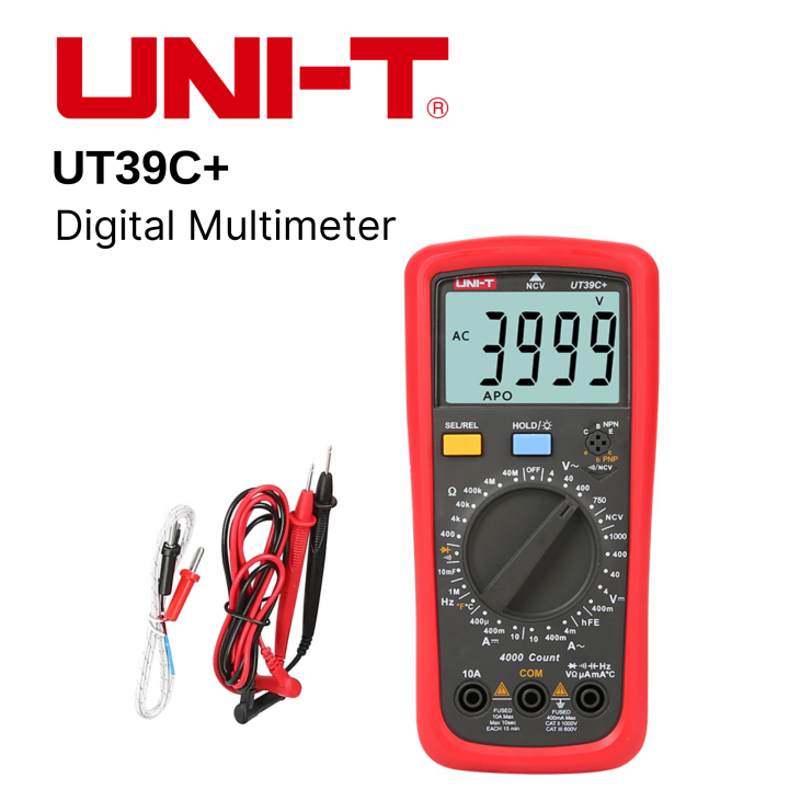 UNI-T UT39C+ Digital Multimeter - up to 10A/1000V - with AC/DC Current ...
