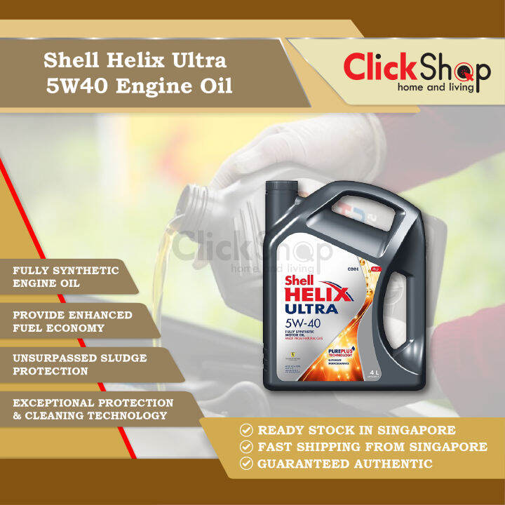 [Ready Stock!] Shell Helix Ultra 5W40 Engine Oil 4L Fully Synthetic ...