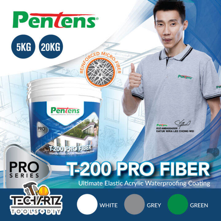 PENTENS T-200 PRO FIBER 20KG ULTIMATE ELASTIC ACRYLIC WATERPROOFING ...