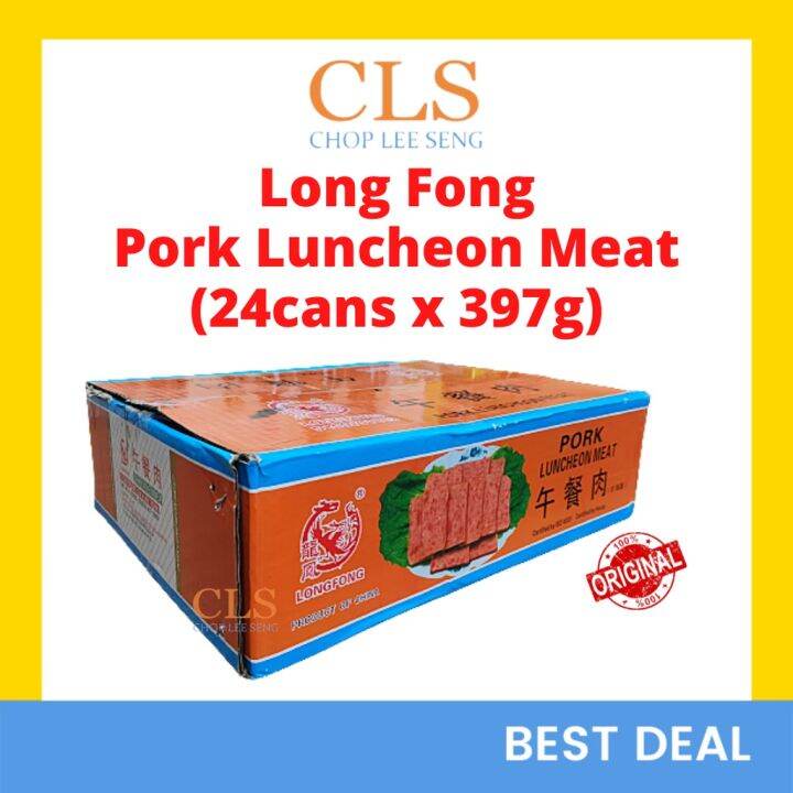 CLS Long Fong Pork Luncheon Meat Carton Ctn Kotak Ktk ( 24 cans x 397g ...
