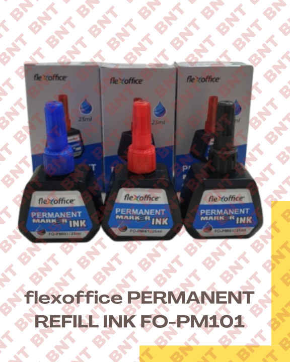 Flexoffice Permanent marker ink Refill FO-PMI01 SOLD PER BOTTLE | Lazada PH