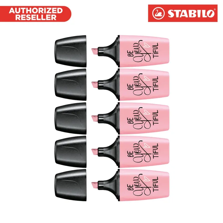 STABILO BOSS MINI Pastellove Highlighter Pen (Pink Blush), Set of 5 ...