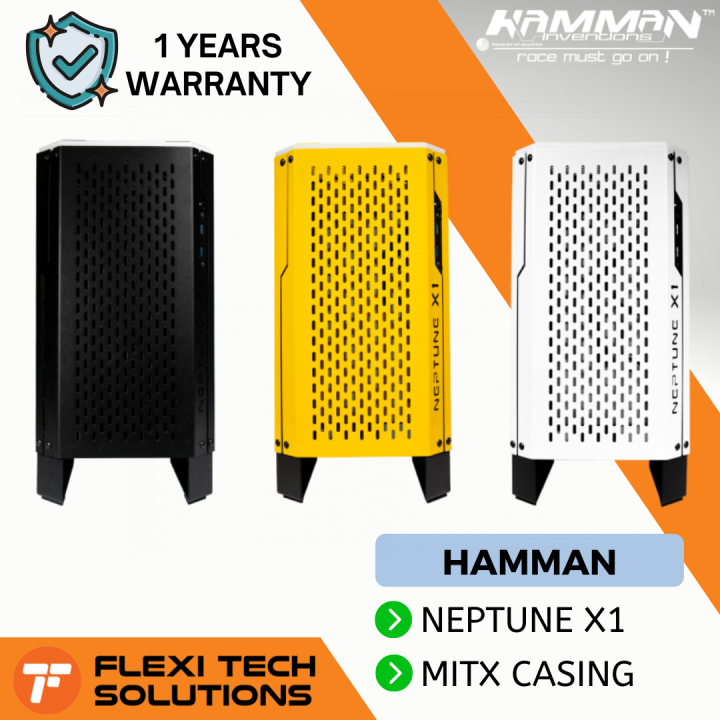 Flexi Tech HAMMAN NEPTUNE X1 Yellow / White / Black MITX Casing PC ...