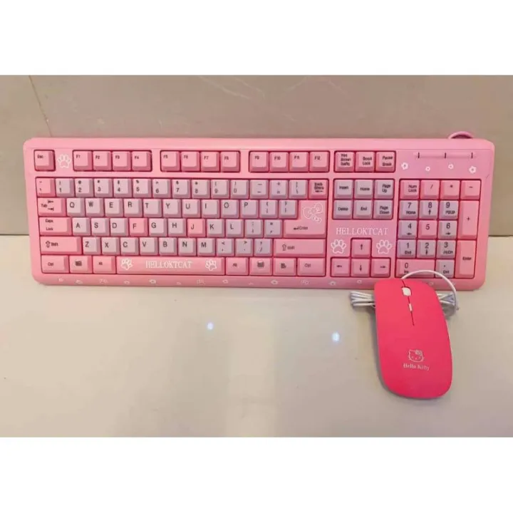 Hello Kitty Keyboard with mouse wired set | Lazada PH