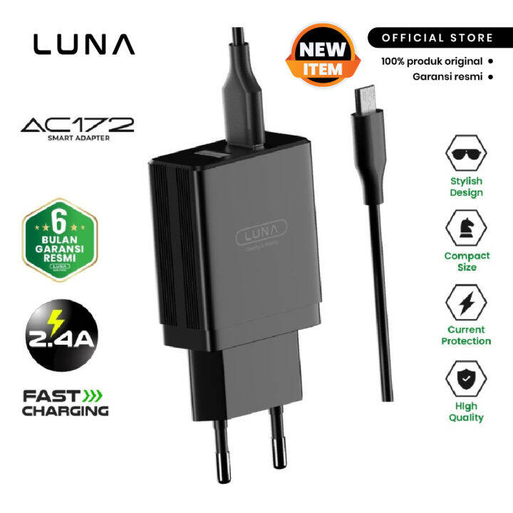 LUNA Smart Adapter Fast Charger 2.4 | Lazada Indonesia