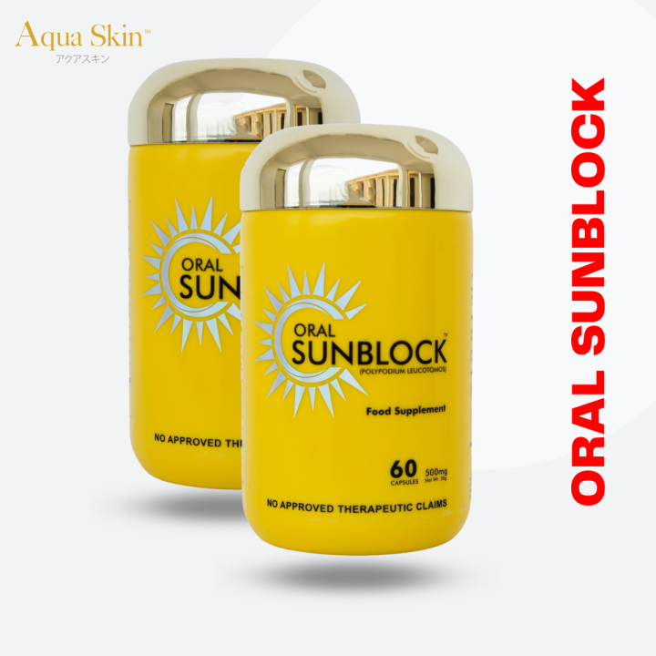 1 Aqua Skin Oral Sunblock Ultraviolet Radiation (UVR) Protection Skin ...