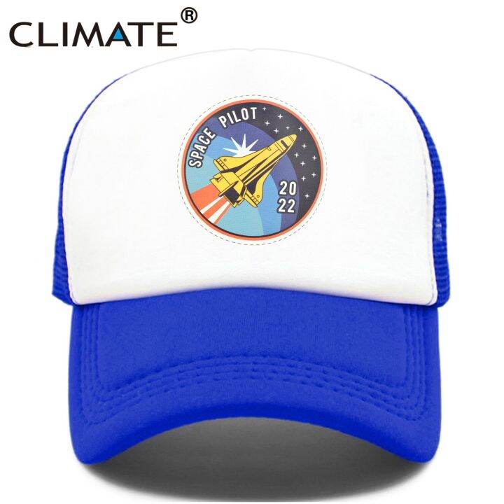 CLIMATE Space Pilot 2023 Trucker Cap Hat Space Shuttle Rocket Spaceship ...