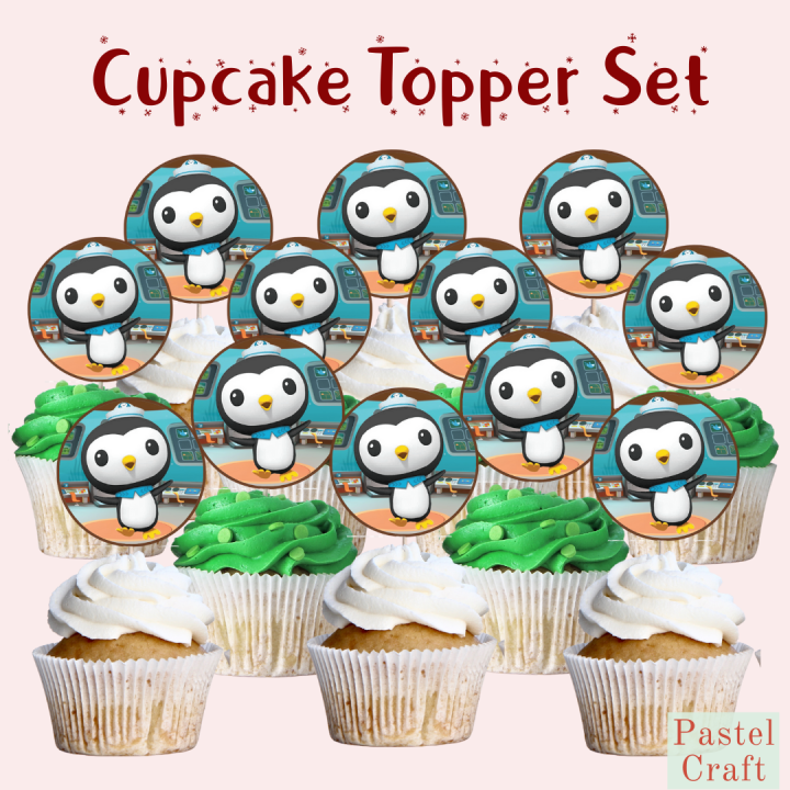 Octonauts 12 Pcs Pack Customized Cupcake Toppers For Parties Events