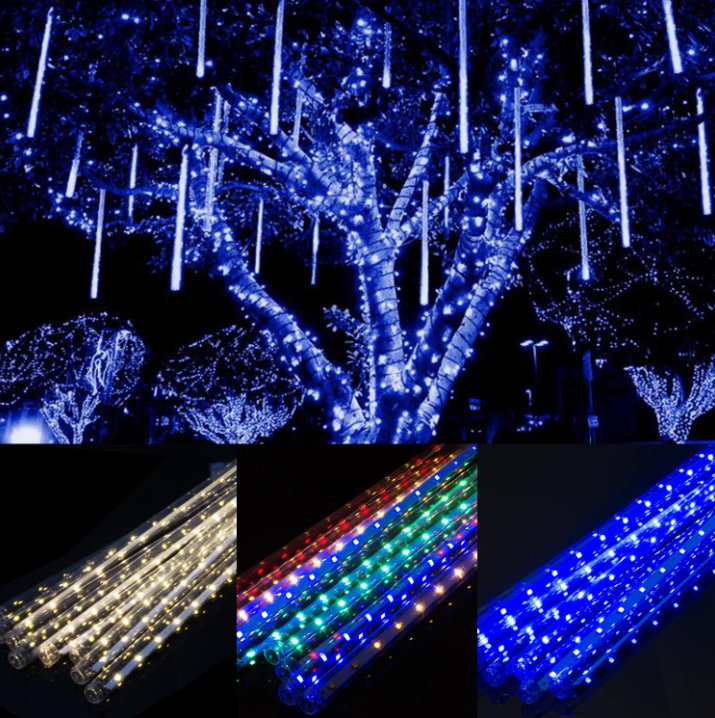 LED meteor shower lamp 8-pack outdoor waterproof Decorative Lamp string ...