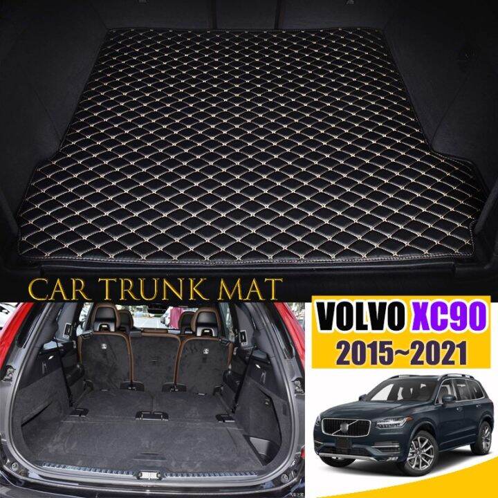 Custom Leather Car Trunk Mats For Volvo XC90 2015-2021 Rear Trunk Floor ... Custom Leather Car Trunk Mats For Volvo XC90 2015-2021 Rear Trunk Floor ...