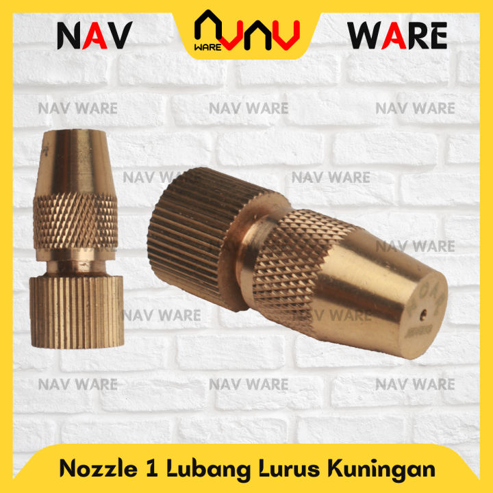 Nozzle Sprayer 1 Lubang Lurus Kuningan Adjustable Head Spray Nozle ...
