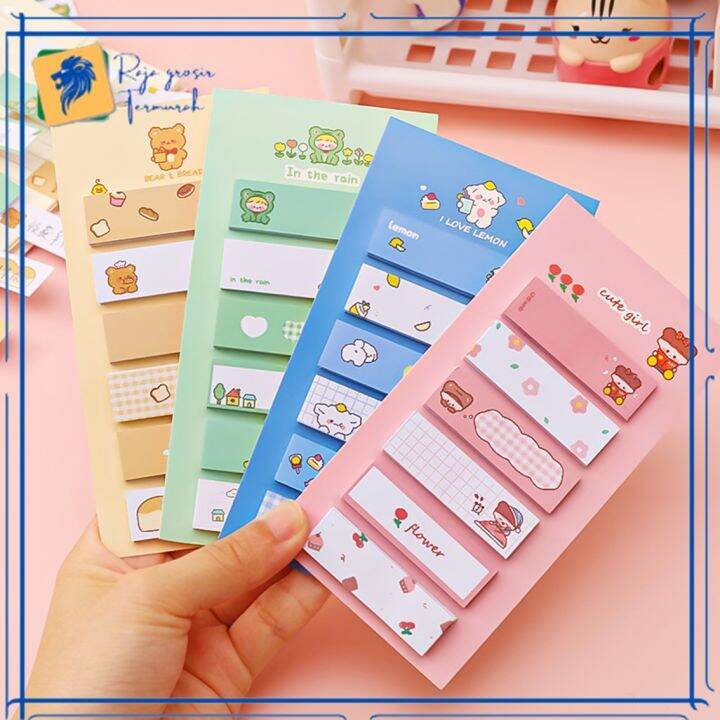 Sticky Notes Lucu 6IN1 Tempelan Kertas Catatan 120 Lembar Notes Kertas ...