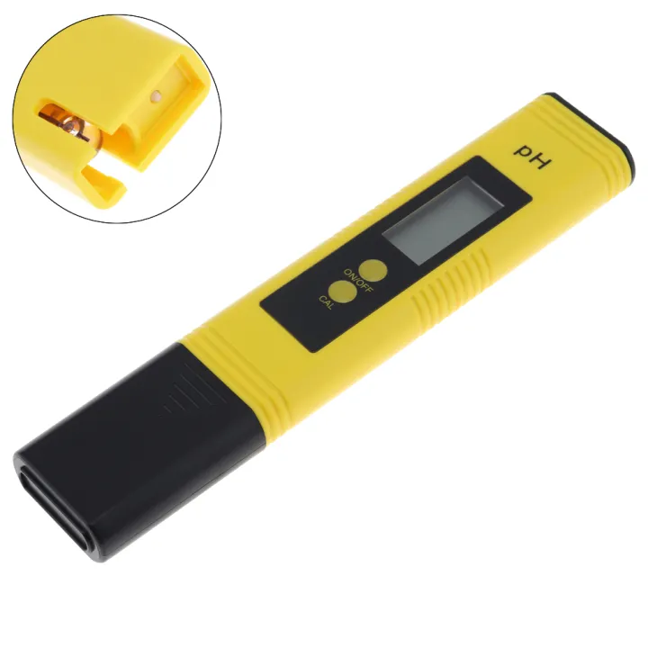 LCD Digital Portable High-Accuracy PH Meter Pen Test with Glass Probe ...
