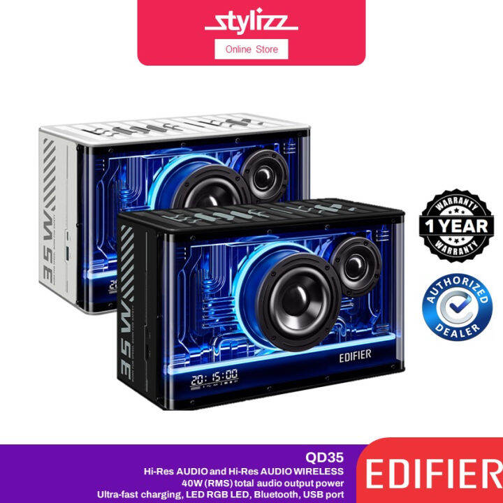 Edifier QD35 - Tabletop Bluetooth Speaker | DIGITAL CLOCK | BLUETOOTH ...