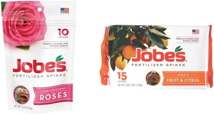 Jobe’s, 04102, Fertilizer Spikes, Rose, Includes 10 Spikes, 16 Ounces ...
