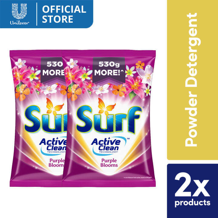 Surf Purple Blooms Laundry Powder Detergent 2.2kg Pouch 2x | Lazada PH