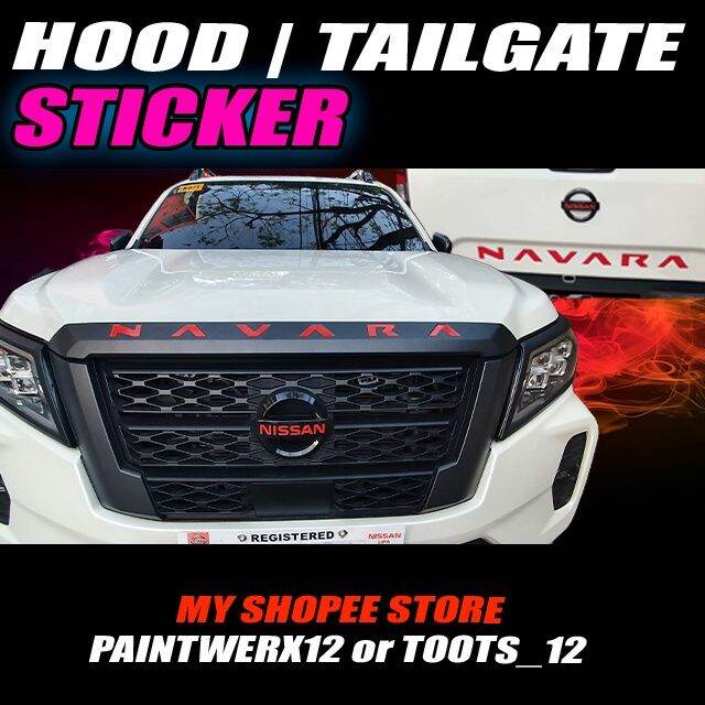 NAVARA STICKER FOR HOOD & TAILGATE | 2021-2023 MODEL | Lazada PH