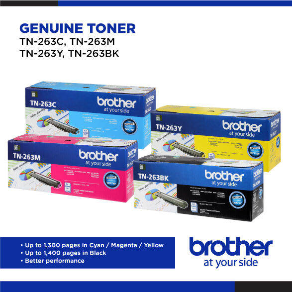 Brother TN-263 Combo set BK, C , M , Y Original Color Toner Cartridge ...