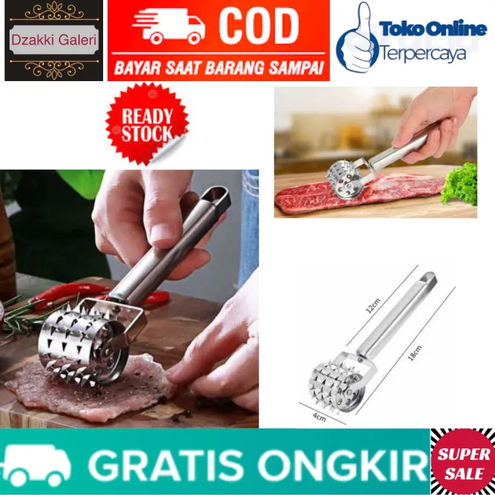Alat Penghalus Daging Steak Tenderizer Beef Hammer / Palu roller daging ...