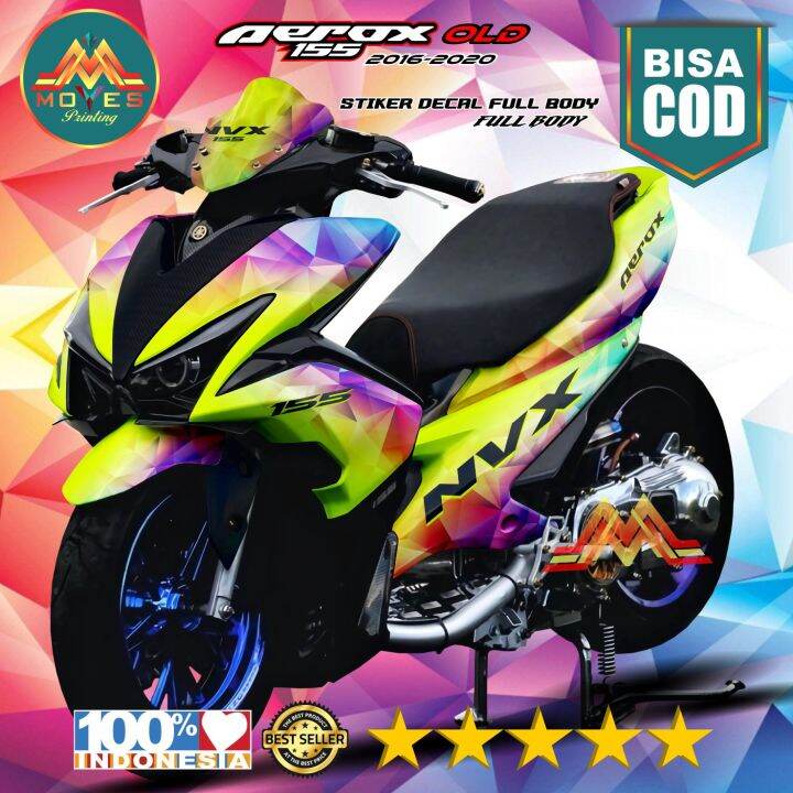 BISA COD. ⭐⭐⭐⭐⭐ Decal Stiker Full Body Aerox OLD Desain TERBARU ...