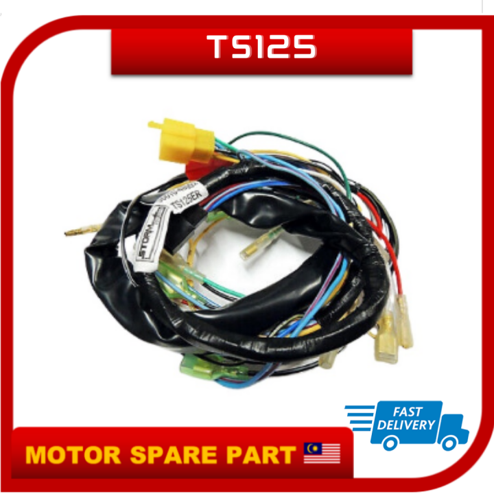 SUZUKI TS125 WIRING SET ASSY WIRE HARNESS WYRE SET BODY WIRE SET TS-125 ...