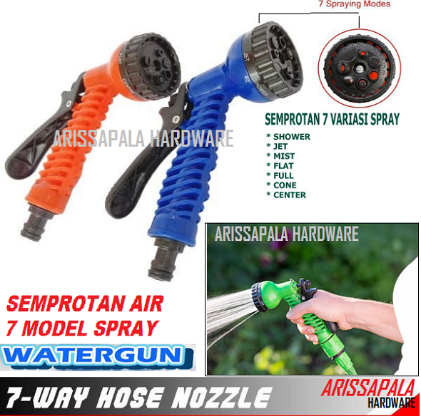 Semprotan Selang Air 7 Model Semprot Cuci Motor Mobil Taman Kebun Hose ...