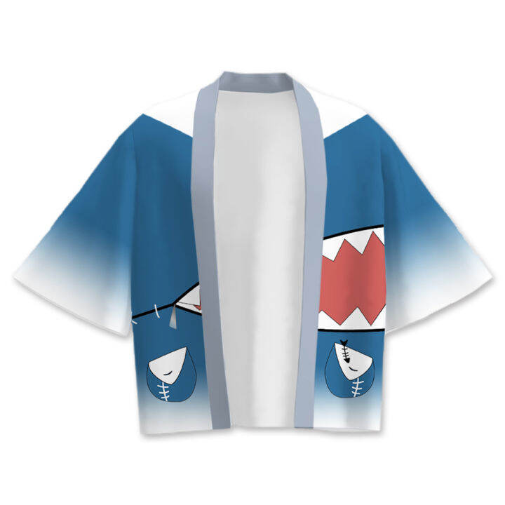 Hololive English VTuber Gawr Gura Cosplay Cloak Kimono Cardigan Robe ...
