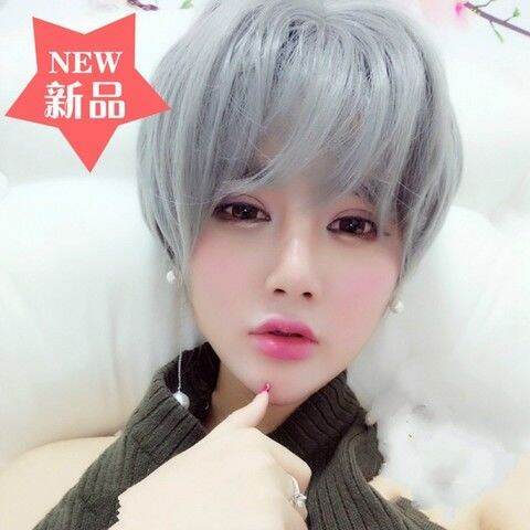 Mga wigs, anime, COS hairstyles, hindi mainstream maikling tuwid na ...