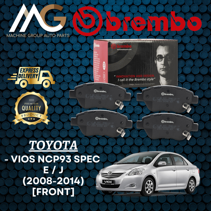 Toyota Vios Ncp93 Spec E / J (2008-2014) Brembo Brake Pad Front (Depan ...