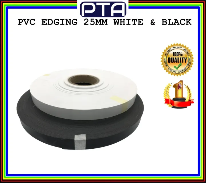PVC EDGING 25MM WHITE & BLACK | Lazada